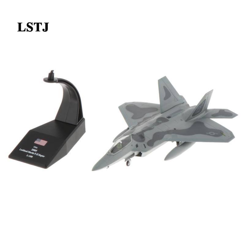 [Lstjj] 1:100th Airplane F-22 Fighter Aircraft Warplane Diecast Model ...