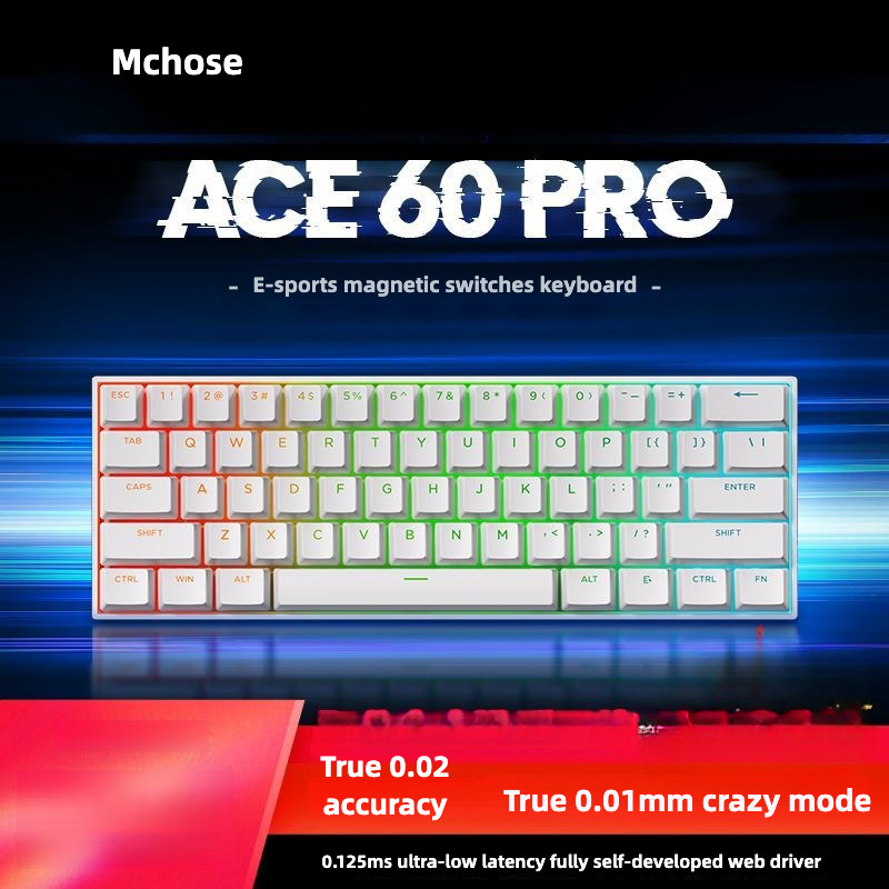 Mchose Ace60 Pro ACE68 สวิทช์แม่เหล็ก Rapid Trigger คีย์บอร์ดแบบมีสายเกม Esports คอมพิวเตอร์ ...