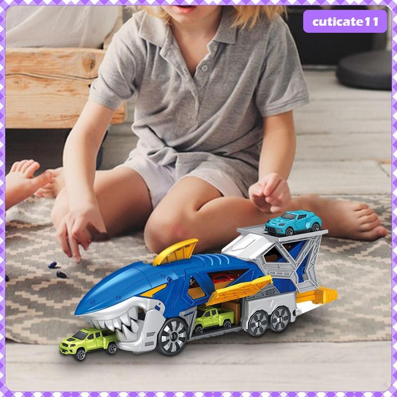 [Cuticate1] Shark Launching Vehicle Cool Appearance Toy Car Track Set ...
