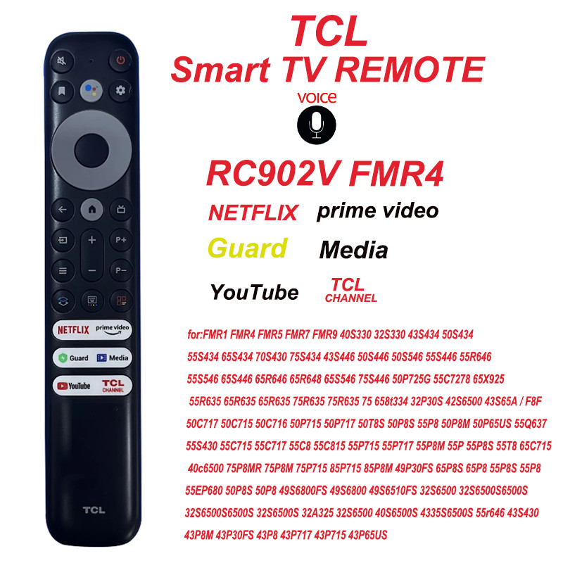 ของแท้ คำสั่งเสียง Remote รีโมททีวี TCL LCD Smart 4K UHD TV รีโมท ...