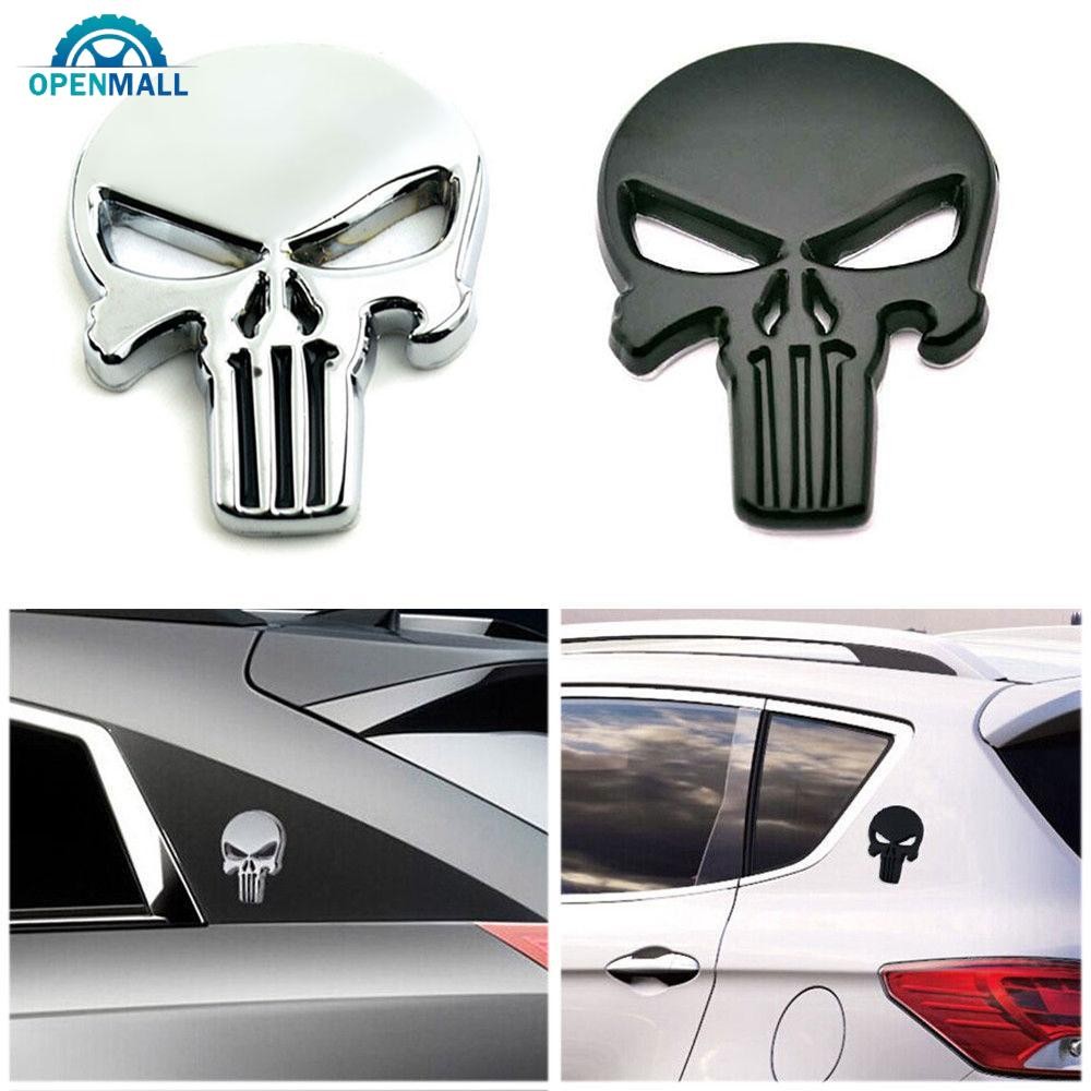 OPL 3d โลหะป้ายสัญลักษณ์สติกเกอร์รูปลอก Punisher Skull รถรถจักรยานยนต์ ...
