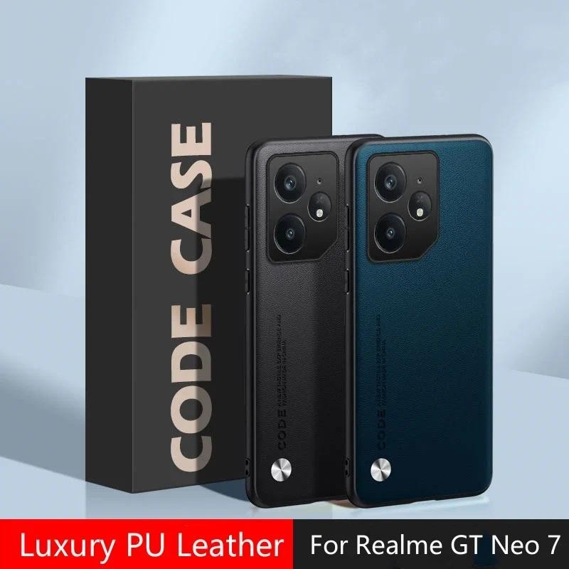 สําหรับrealme NEO 7 GT 7 ProกรณีธรรมดาPUหนังซิลิโคนTPUสําหรับRealme NEO7 GT 6 T NEO 6 SE GT7pro ...