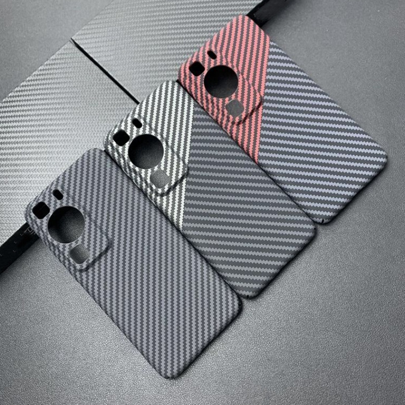Matte Hard Case สําหรับ Huawei P60 Pro กรณี PC คาร์บอนไฟเบอร์รูปแบบฝา ...