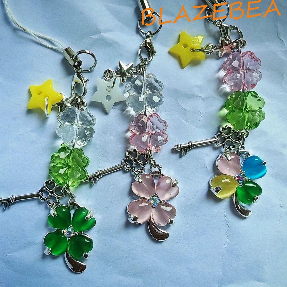 Blazebea Lucky Leaf โทรศัพท์ Charms, Y2K อินเทรนด์กระเป๋าจี้ลูกปัดโทรศัพท์, กระเป๋านักเรียน ...