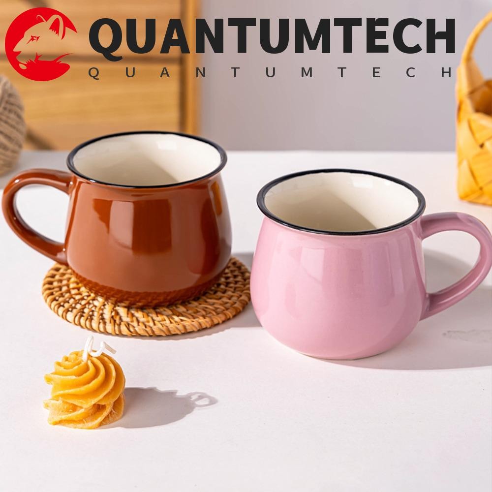 QUANTUMTECH ถ้วยนมเซรามิก, แก้วกาแฟสีทึบนอร์ดิก, ของขวัญถ้วยชาวินเทจคลาสสิก 300/400 มล. | Shopee ...