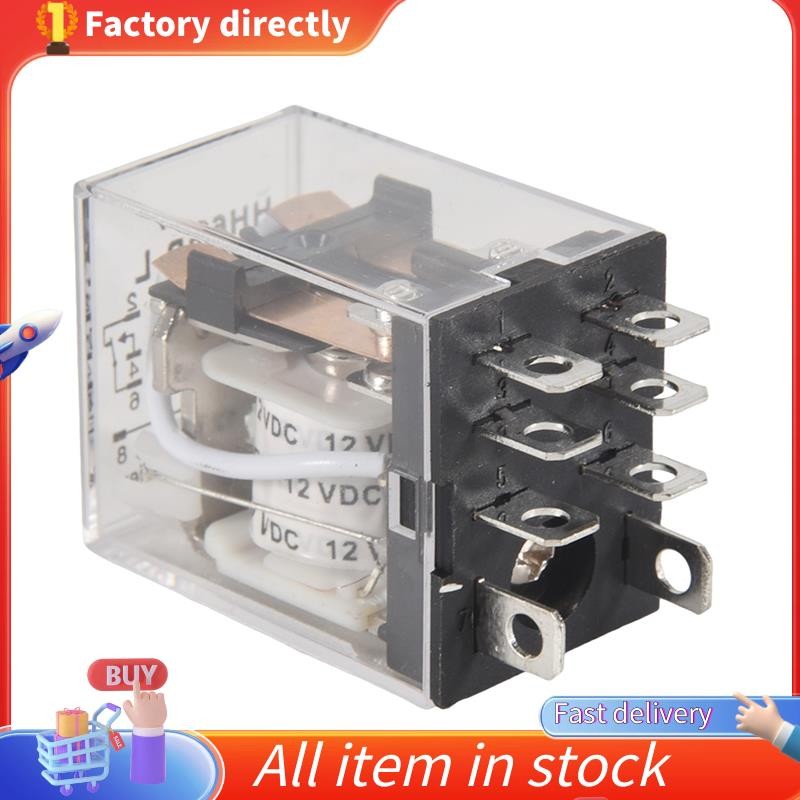 DC 12V คอยล์ 10A 240VAC 28VDC DPDT รีเลย์แม่เหล็กไฟฟ้า JQX-13F2Z | Shopee Thailand