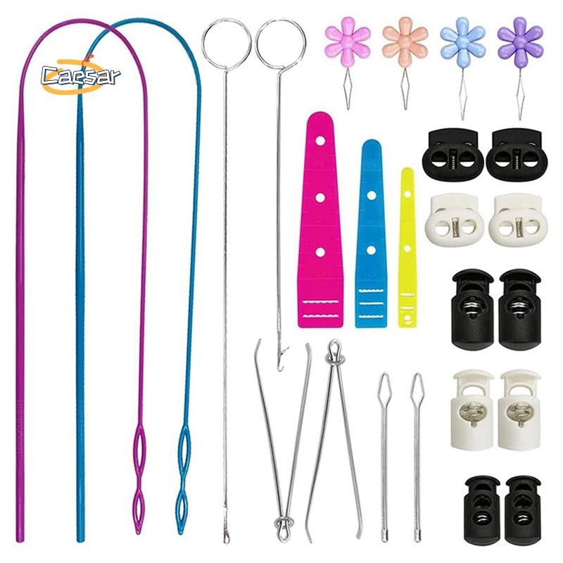 caesarA8Flexible Drawstring Threader ชุดสแตนเลสเย็บ Loop Hook Seam แหนบ ...