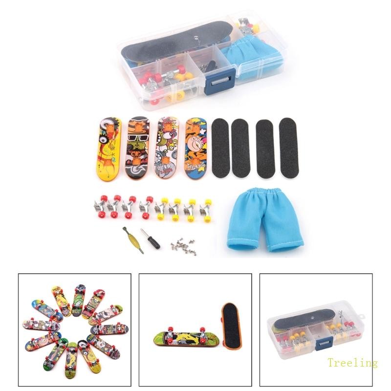Treeling ความแปลกใหม่ Finger Skate Board ชุดนิ้วมือความยืดหยุ่นการฝึก ...