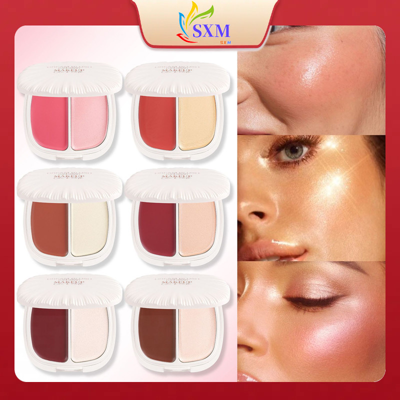 Shell Highlighter Blush 2-in-1 High Texture 6 Shades Blush | Shopee ...