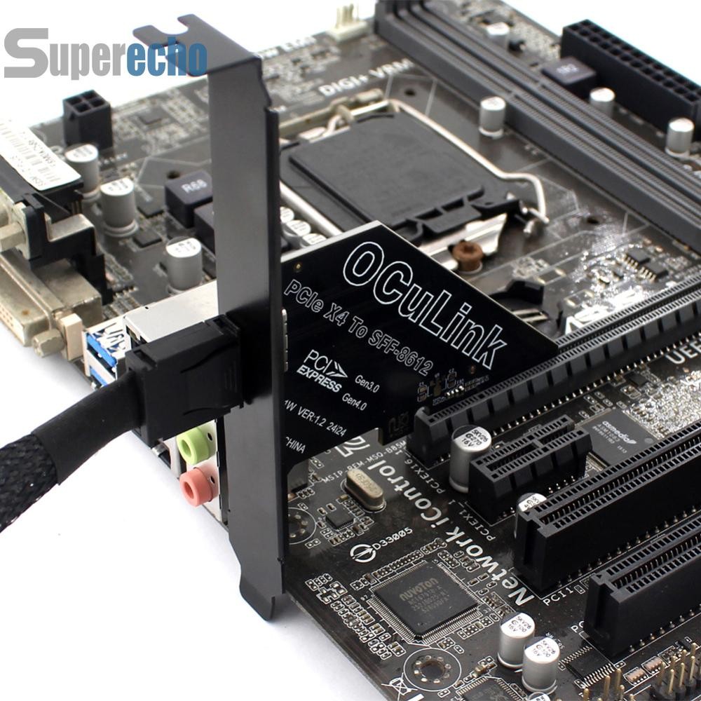 Pcie เป็นการ์ดอะแดปเตอร์ SFF 8611&8612 PCIe 4.0X4/X1 ถึง Oculink [superecho.th] | Shopee Thailand
