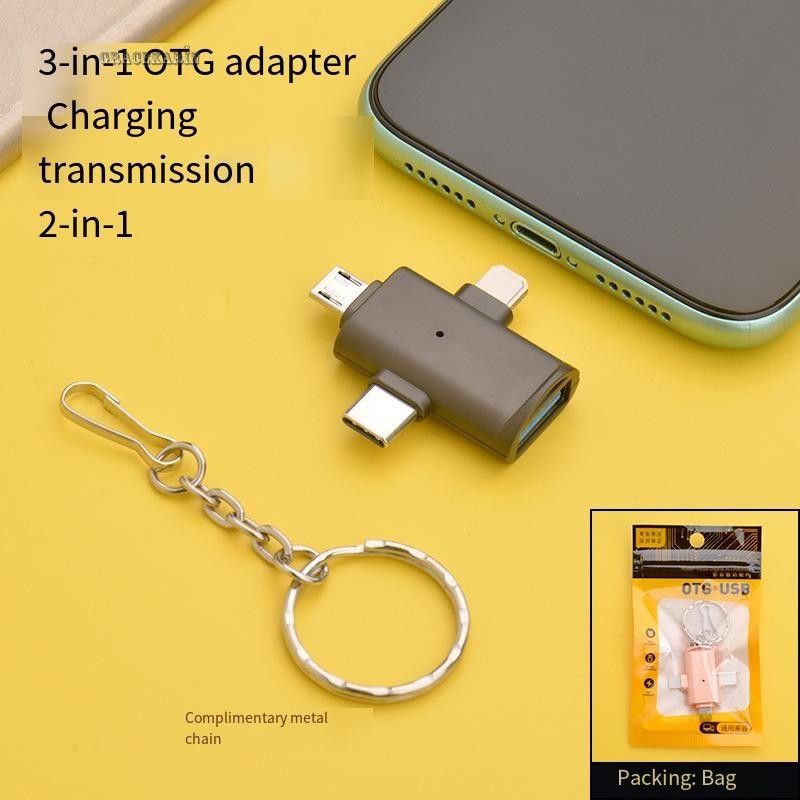 สะดวก 3 in 1 C Micro USB OTG Adapter Quick Data Transfer Alloy ...