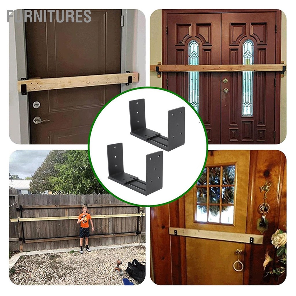 Furnitures Adjustable Door Barricade Brackets Heavy Duty Drop Open Bar ...
