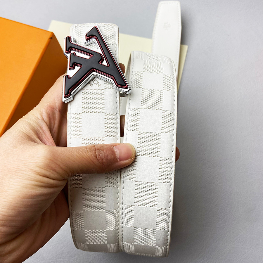 สายรัดเอวลายตาราง LV5-2 สำหรับผู้ชาย สายรัดที่ทันสมัยและหลากหลายสำหรับคนหนุ่มสาว (ไม่มีกล่อง ...