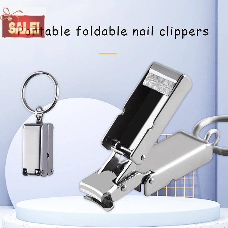 BL สแตนเลส Mini พับเล็บ Clipper พร้อม Key แหวนจับ Rotary เล็บ Clipper ...