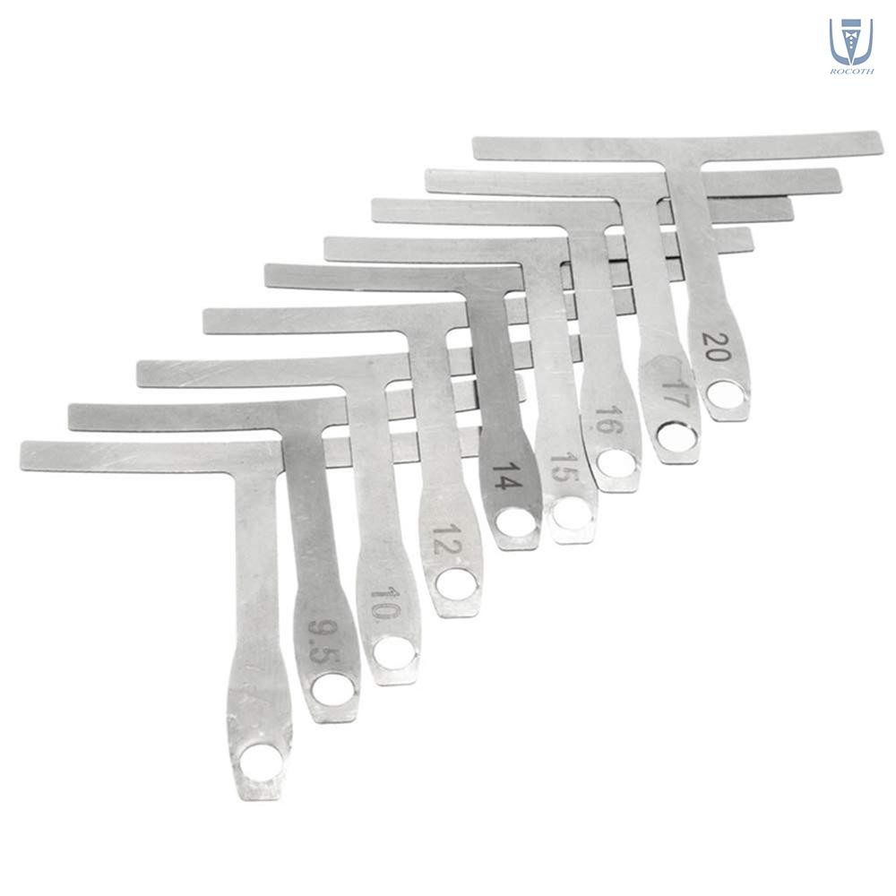 Fast Ship 9 ชิ้น Understring Radius Gauges กีตาร์เบส Strings ซ่อมภาษาโปลิชคํา T-รูปการวัด ...