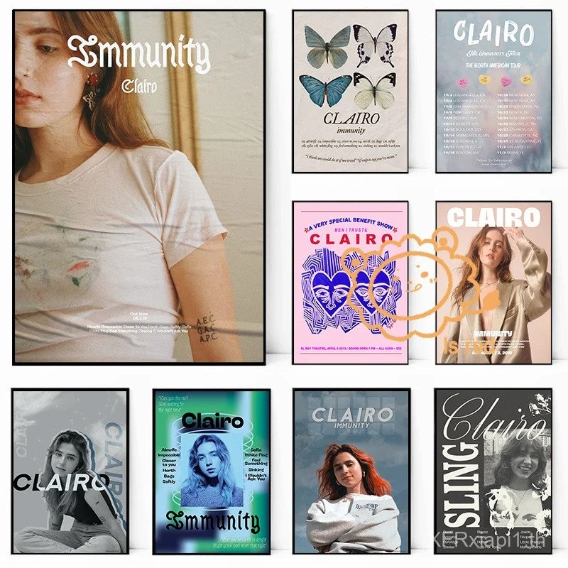 โปสเตอร์และภาพพิมพ์ของนักร้องชื่อดัง Clairo อัลบั้มเพลง ภาพตกแต่งบ้าน ไม่มีกรอบ ภาพวาดผ้าใบ ...