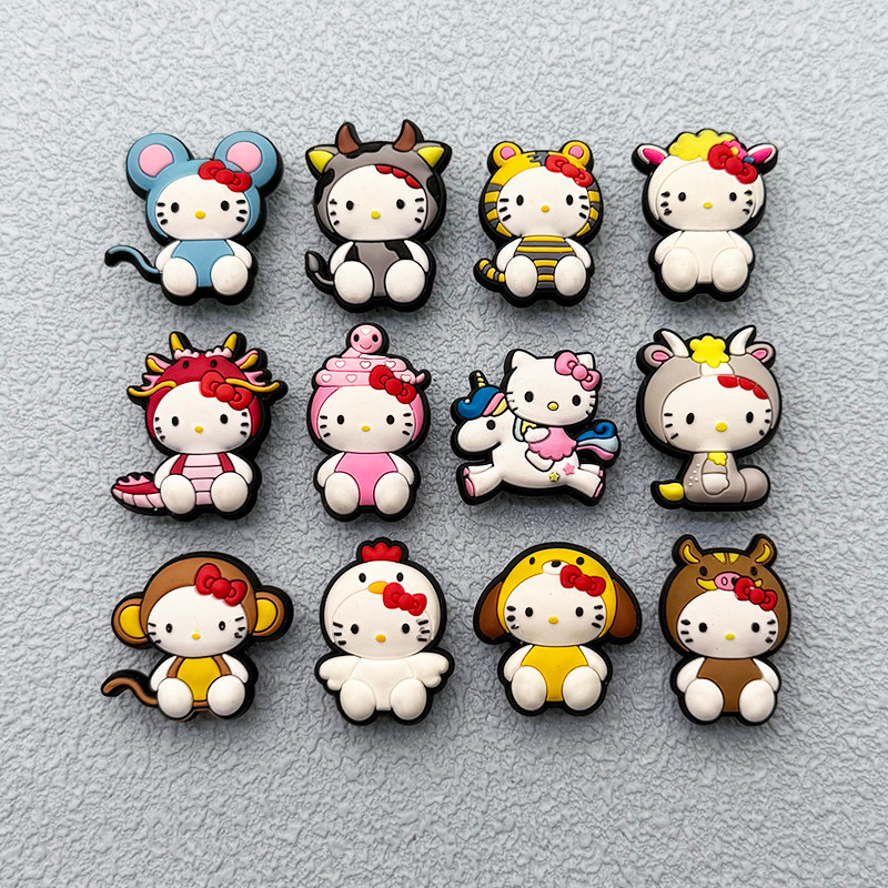 JIbbitz Zodiac Hello Kitty รองเท้าหัวเข็มขัด Cloud Shoe Accessories ...