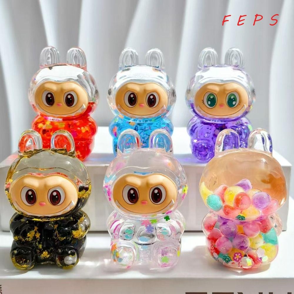 Feps Labubu Mini เครื่องประดับ, Creative Liquid Glitter ของเล่น ...