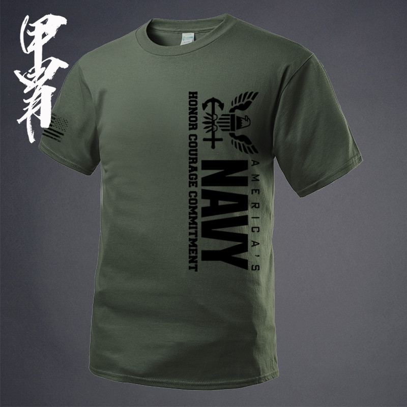 Hardman Club Military Style American NAVY Series เสื้อยืดแขนสั้น ...