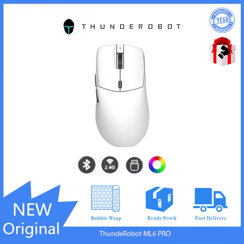 Thunderobot ML6 PRO เมาส์ไร้สายสําหรับเล่นเกมสามโหมด 57g ... | Shopee Thailand