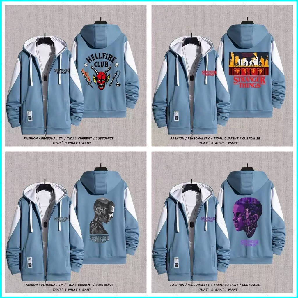 Ellen Netflix Stranger Things Season 5 Hellfire Club อะนิเมะซิป Hoodie ...