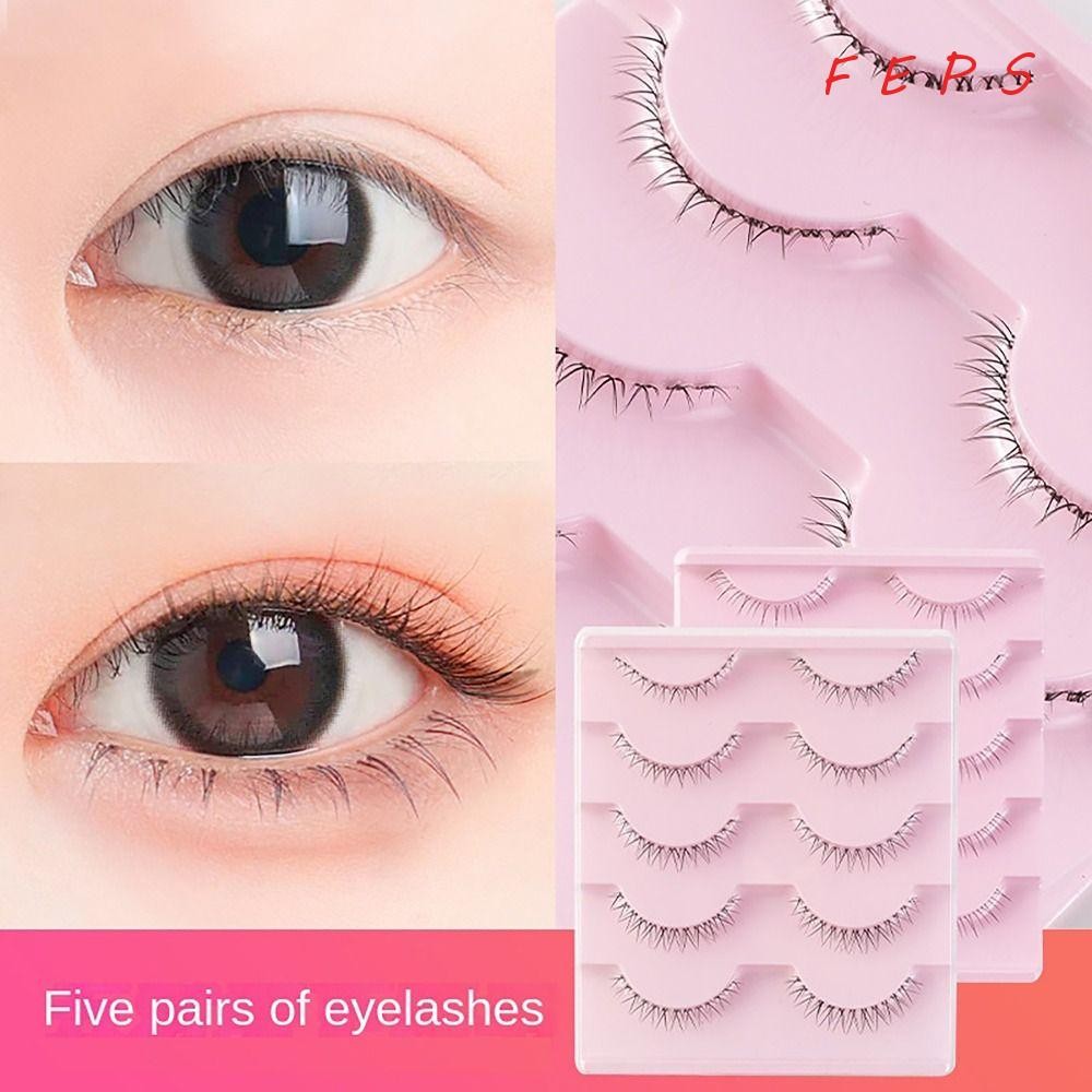 Feps 5 คู่ขนตาล่าง,คู่ DIY Eyelash Extension,ก้านโปร่งใสนุ่มขนาดเล็ก Devil Eye Makup เครื่องมือ ...