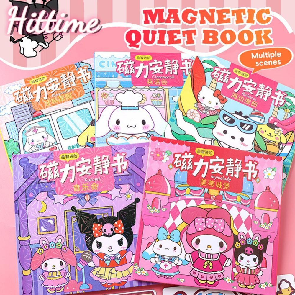Hittime DIY Quiet Book Kuromi Melody พืชซอมบี้หนังสือแม่เหล็กเด็กการศึกษา Handmade ของเล่น Multi ...