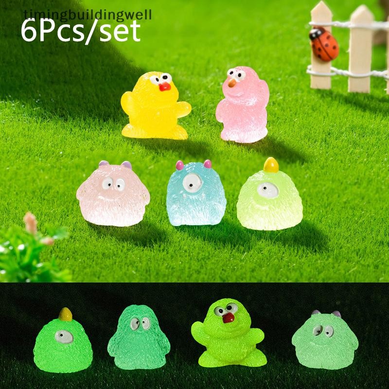 Twth 6 ชิ้น Luminous Little Furry Monster เครื่องประดับตลกสีตุ๊กตา ...
