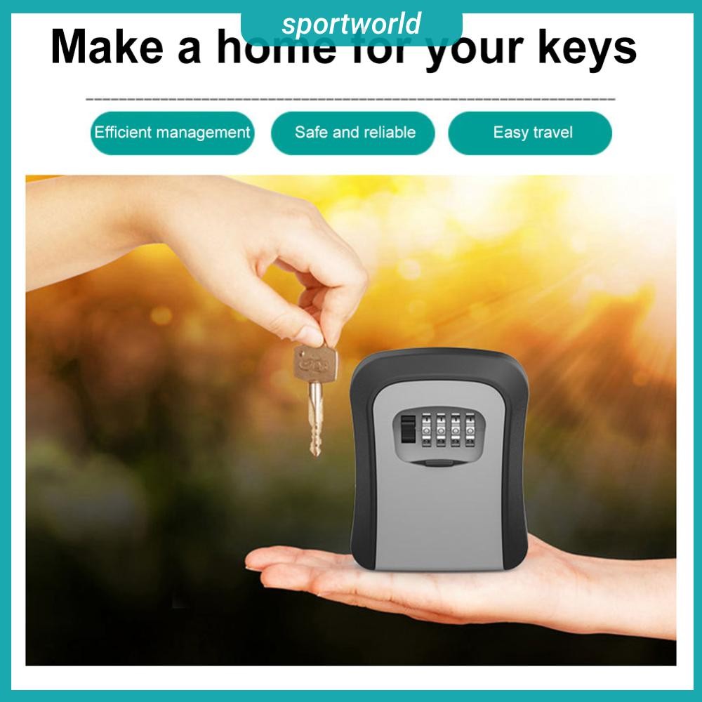 ส่งจากกรุงเทพ กุญแจติดผนัง Safe Lockbox Store Up To 5 Key Key Storage ...