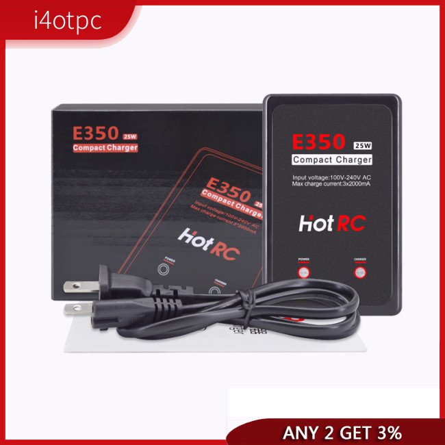 I4otpc 1 PC HotRC E350 Pro 7.4 v/11.1 v LiPo แบตเตอรี่ 2s 3s เซลล์แบตเตอรี่ Charger 25W 2000mA ...