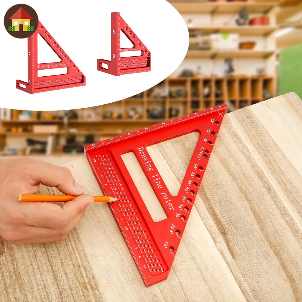 Speed Squares Ruler ไม้บรรทัดสามเหลี่ยม Miter แบบพกพาที่แม่นยําสําหรับ ...