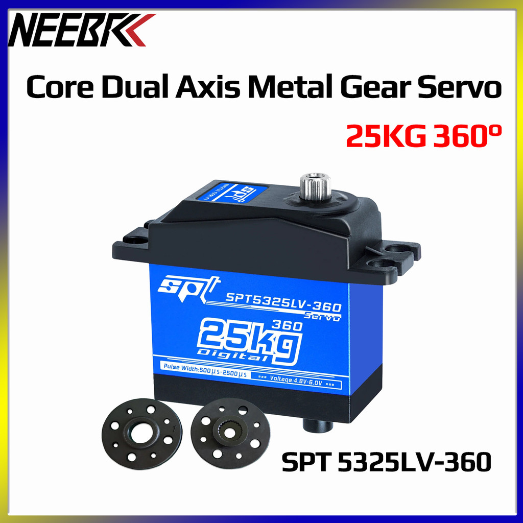 NEEBRC SPT 5325LV-360 25KG เกียร์โลหะความเร็วสูงแรงดันต่ําแกนคู่ 360 ...