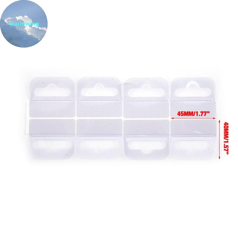 Warmwing 100pcs PVC Slot Hole กาว Hang Tabs แท็ก Merchandise กล่องกระเป๋า Peghooks จอแสดงผล TH ...
