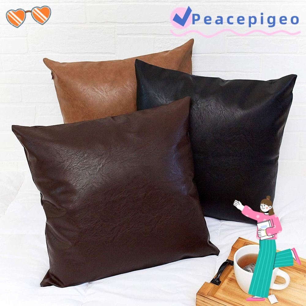 PEACEPIGEO ปลอกหมอนอิง Nordic หนังเทียมโซฟาห้องนั่งเล่นโยนหมอนครอบคลุม | Shopee Thailand