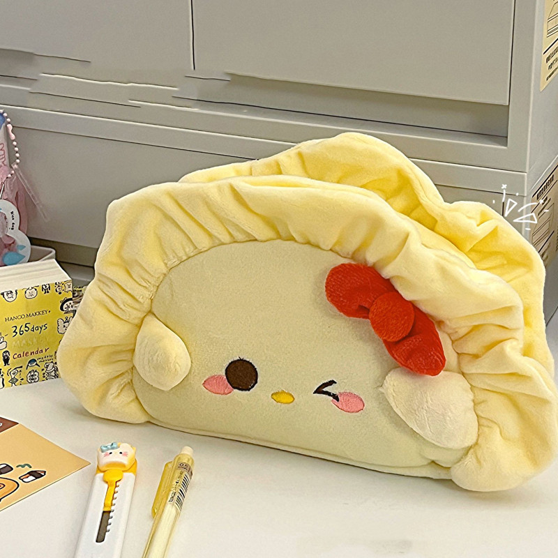 ST3 Hello Kitty กล่องดินสอ Dumpling Plush การ์ตูนน่ารักนักเรียนขนาดใหญ่ ...