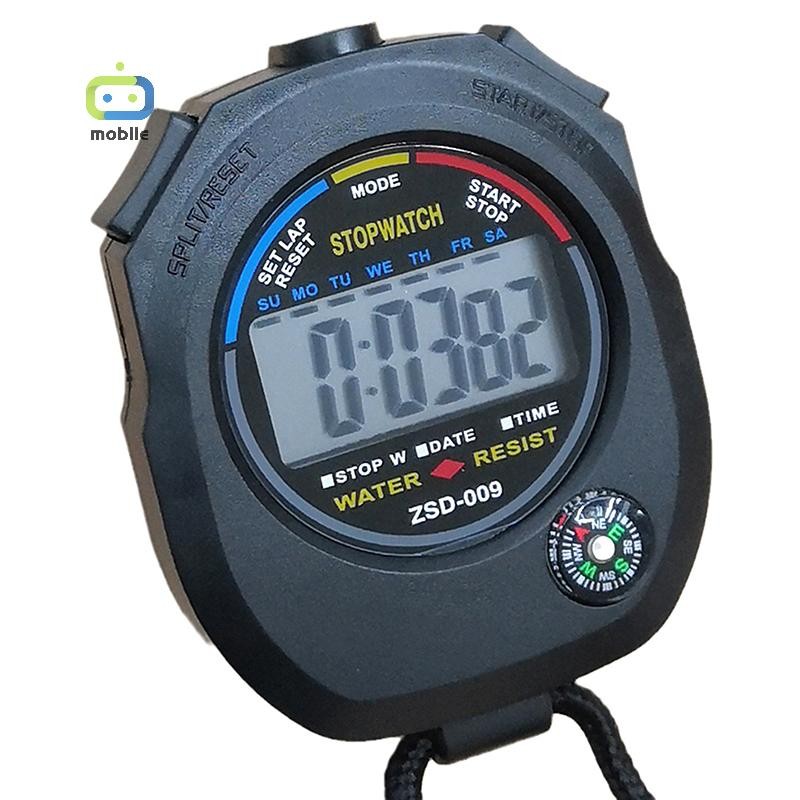 [maygood] LCD Timer Stop Watch Timer Tools พร้อมเข็มขัดกันน้ํา Chronometer Handheld Pocket ...