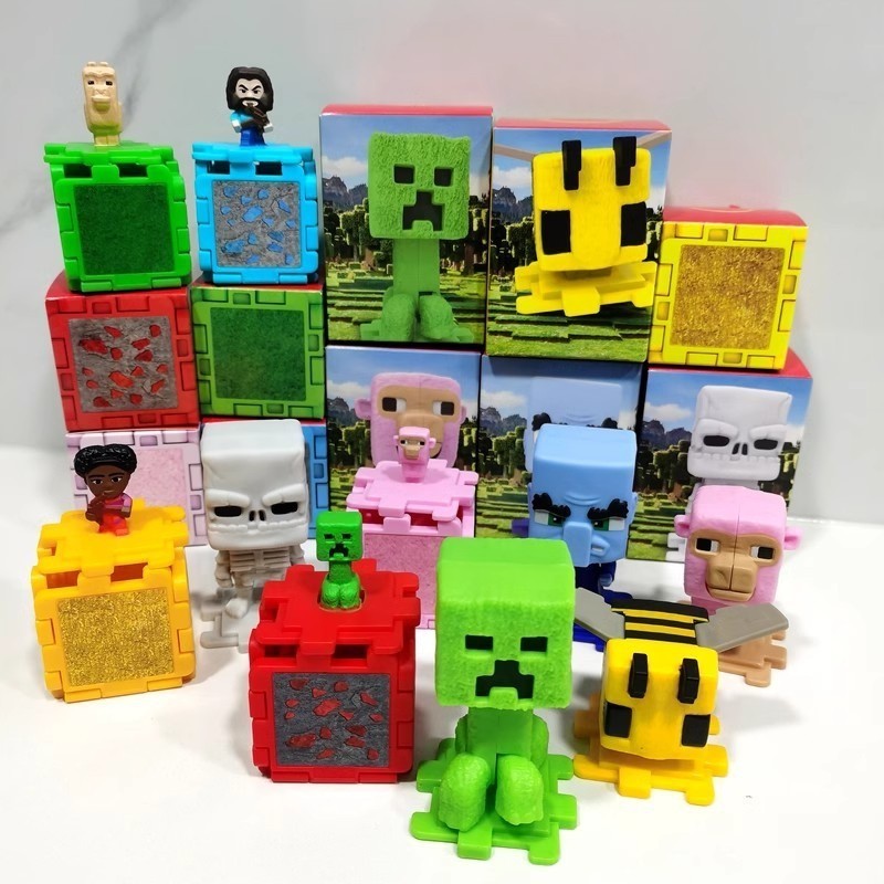 Minecraft McDonalds Action Figure Minecraft Zombie Creeper ของเล่น ...