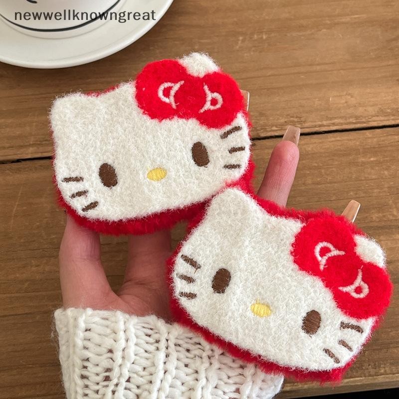 Newwellknowngreat ขนาดใหญ่ Hello Kitty Plush BB กิ๊บติดผมสีแดง/สีชมพู ...