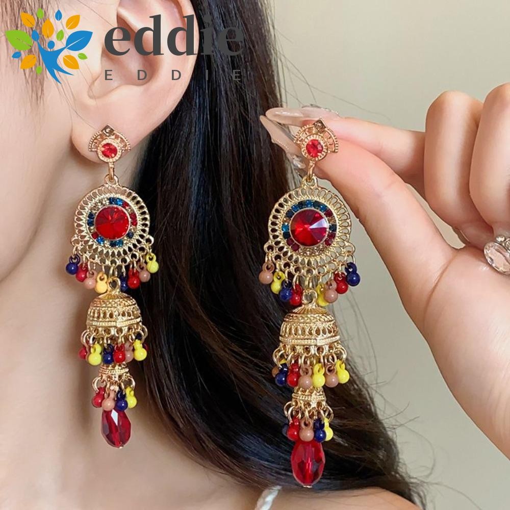 Edie Bell ต่างหูพู่,โลหะผสมเงา Rhinestone ไข่มุกหู Drop, Brilliant รอบ ...