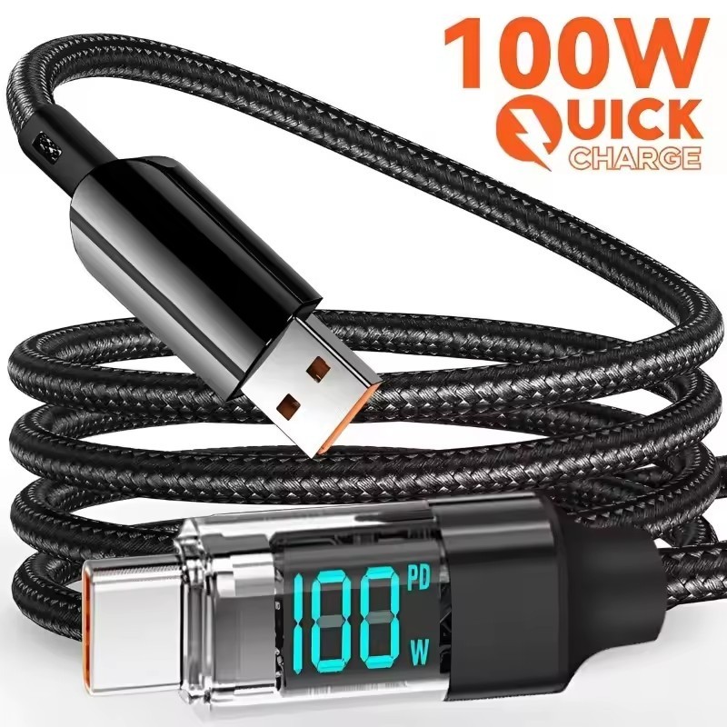 1/2 ชิ้น 100 วัตต์ LED Digital Display Data Cable - Fast Charging USB ...