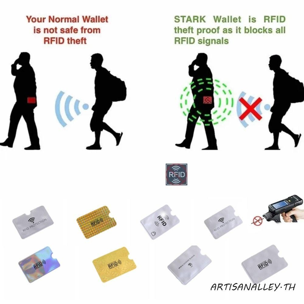 ARTISANALLEY 10 ชิ้น NFC Blocking Case, อลูมิเนียมฟอยล์ป้องกันการ ...