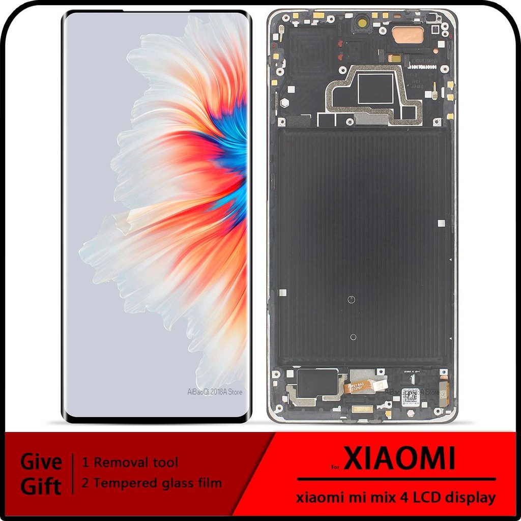 จอแสดงผล Super AMOLED สําหรับ Xiaomi Mi Mix 4 Mix4 จอแสดงผล LCD หน้าจอสัมผัสพร้อมกรอบ Digitizer ...