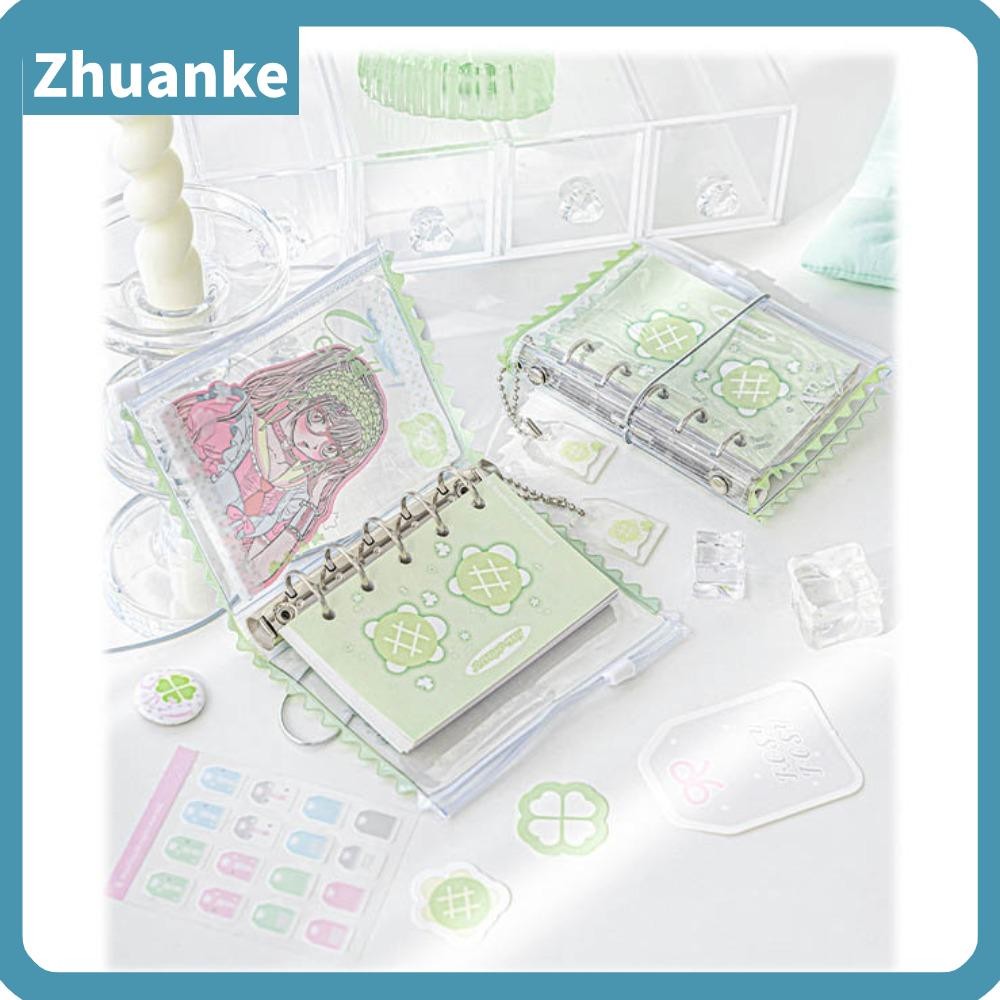 ZHUANKE Dress-up M5 Binder Journal Book, PVC Ins สไตล์หลวม Spiral Notebook, น่ารักสีสัน Mini DIY ...