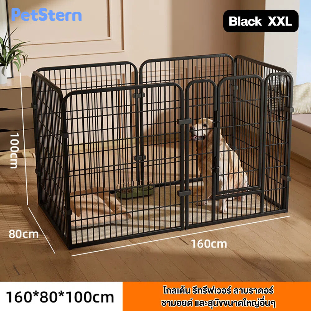 PetStern รั้วสุนัข คอกสุนัขพร้อมประตู ทนต่อการกัด ประกบอิสระ แข็งแรง ทน ...