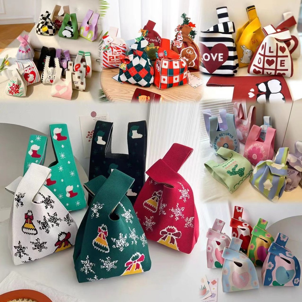 Bm-shop2 พร้อมส่งไทย:กระเป๋าถือลําลอง ผ้าถัก ลายสก๊อต แฮนด์เมด ZB136 ...