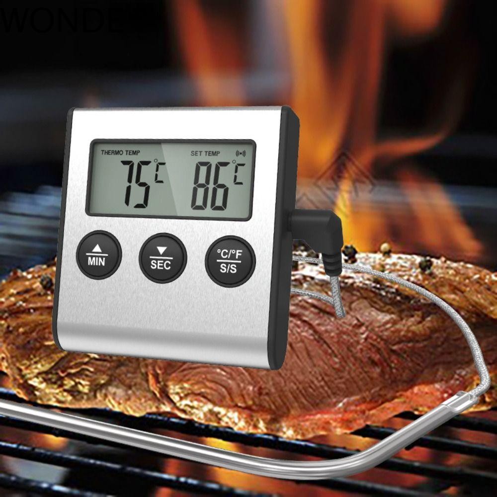 Wonde Grill Timer, เครื่องวัดอุณหภูมิอาหารไร้สายระยะไกลพลาสติก, อุปกรณ์ ...