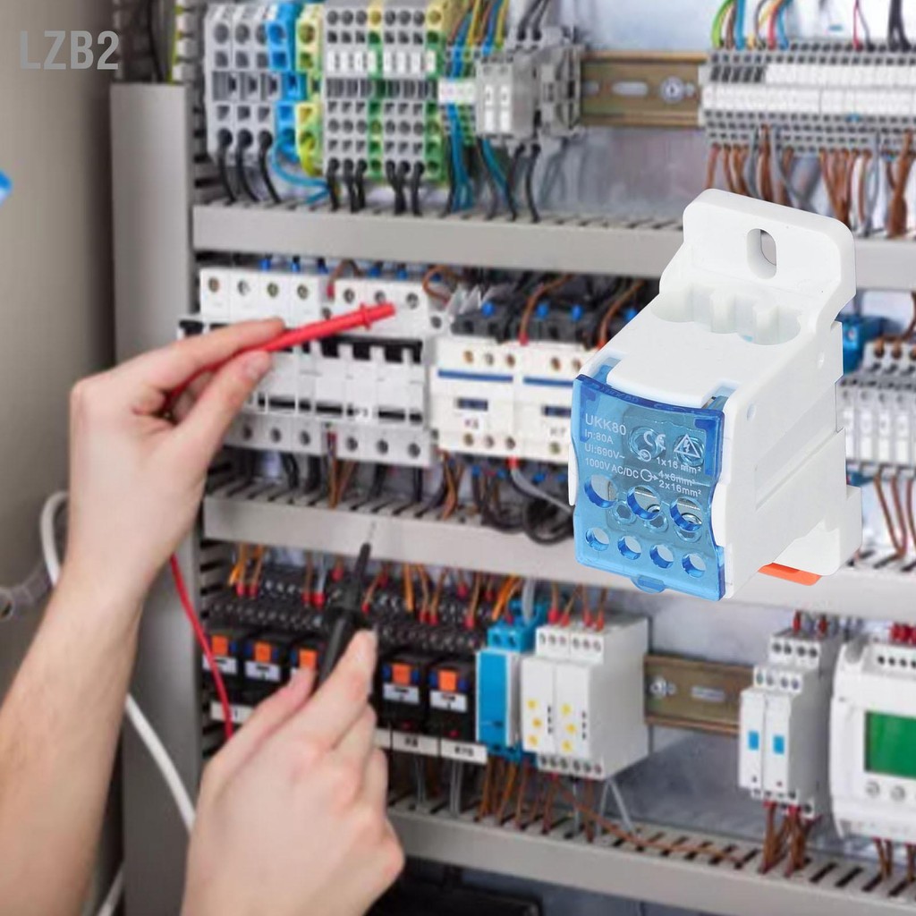 LZB2 UKK80A Terminal Block Power Junction Box DIN Rail Mount Universal ...