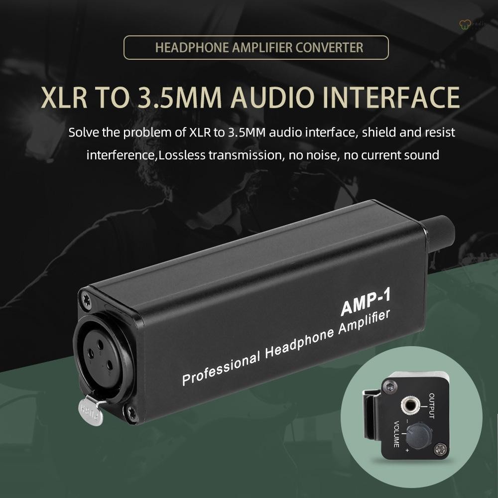 In-Ear Monitor Amplifier แบบพกพาเครื่องขยายเสียงหู Converter XLR ถึง 3. ...