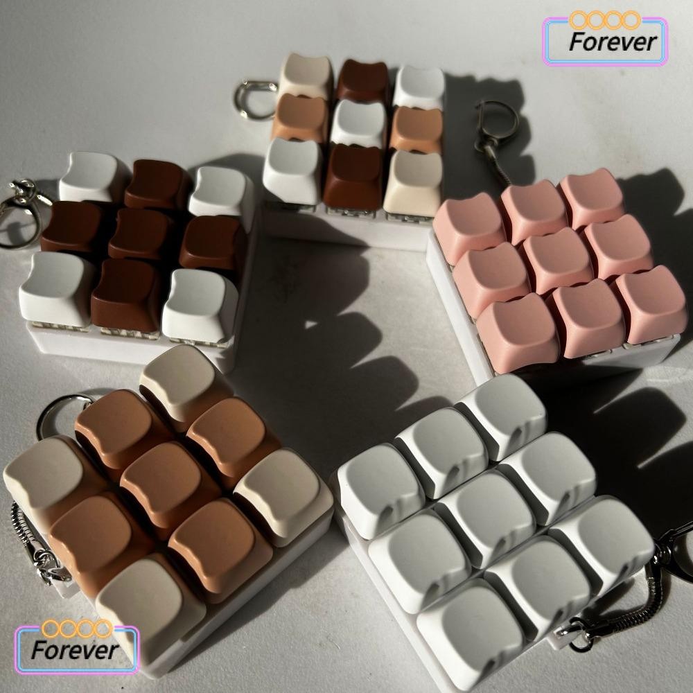 พวงกุญแจ FOREVER Fidget, คีย์บอร์ดนิ้ว 4/9Keys Keycap ของเล่นหยิก, ของ ...