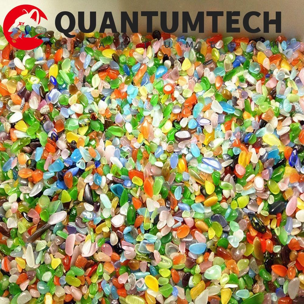 QUANTUMTECH ตู้ปลาตกแต่งคริสตัล 100 กรัม/ถุงหิน Tumbled หินธรรมชาติสีสัน Micro Landscape ...